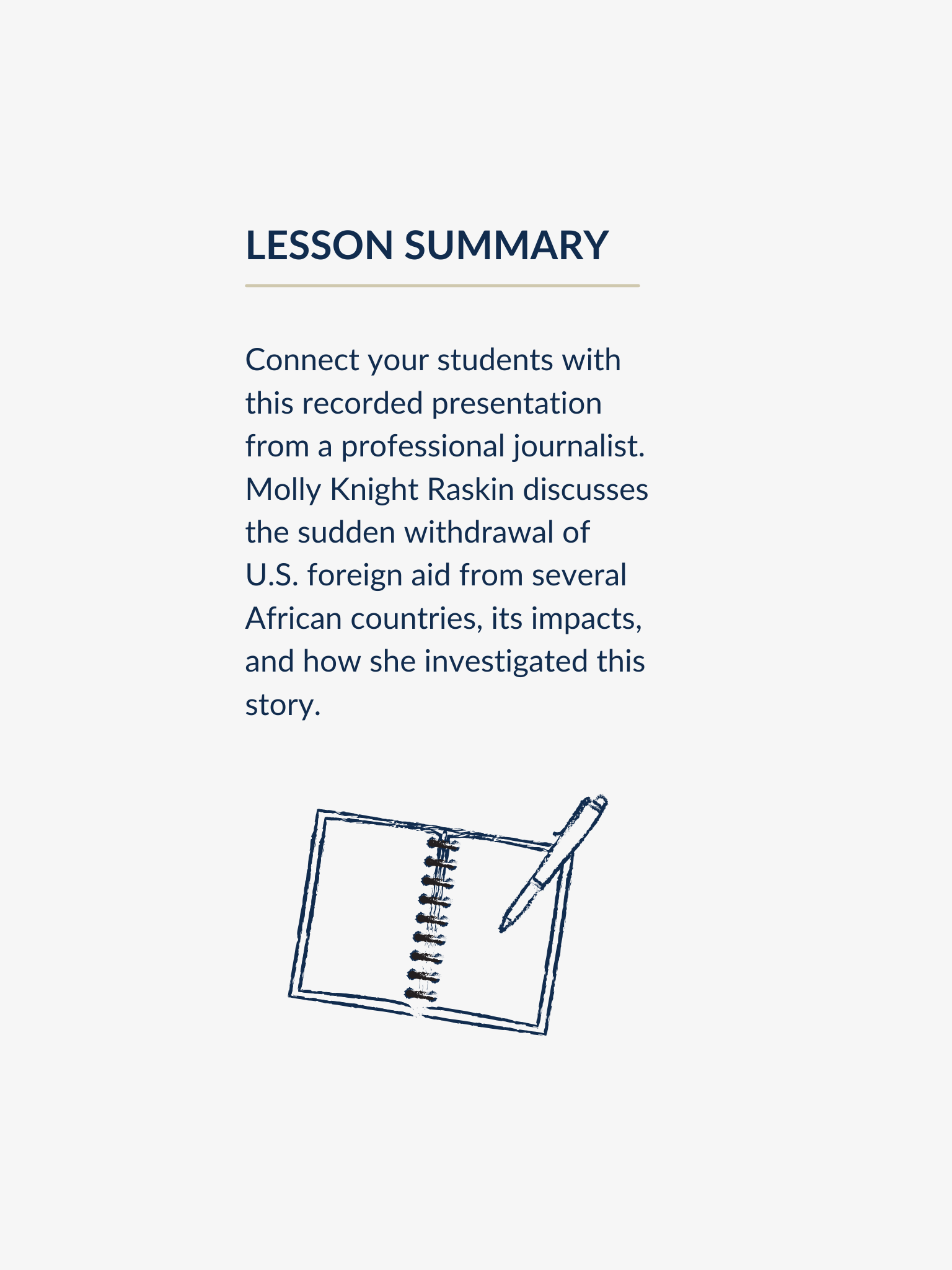 Virtual Journalist Visit on Demand: The End of USAID With Molly Knight ...