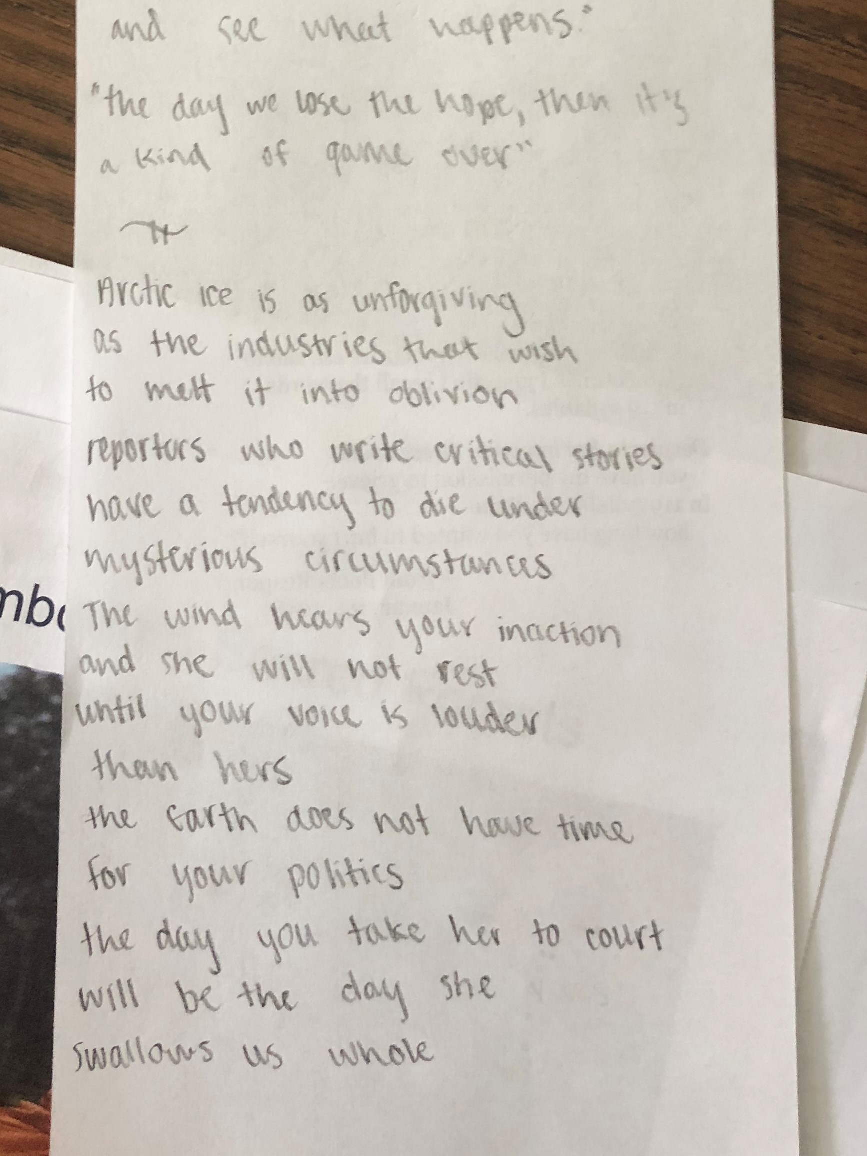 Students Write Poems in Response to Current Events in Fighting Words ...