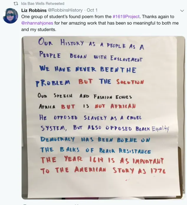 The 1619 Project Sparks Dialogue and Reflection in Schools Nationwide ...