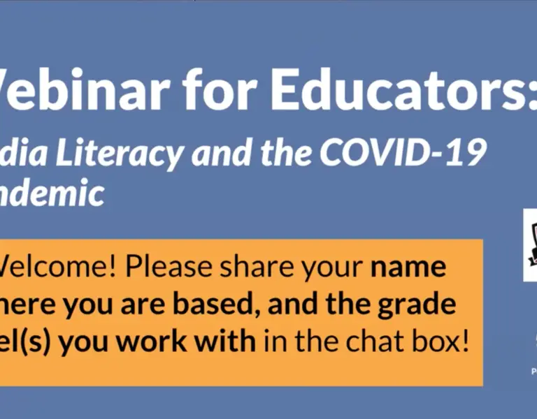 On-Demand Webinar for Educators: Media Literacy and the COVID-19 ...