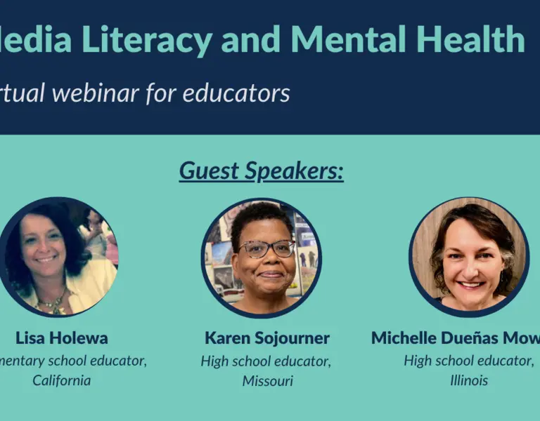 Webinar Recording: Media Literacy and Mental Health