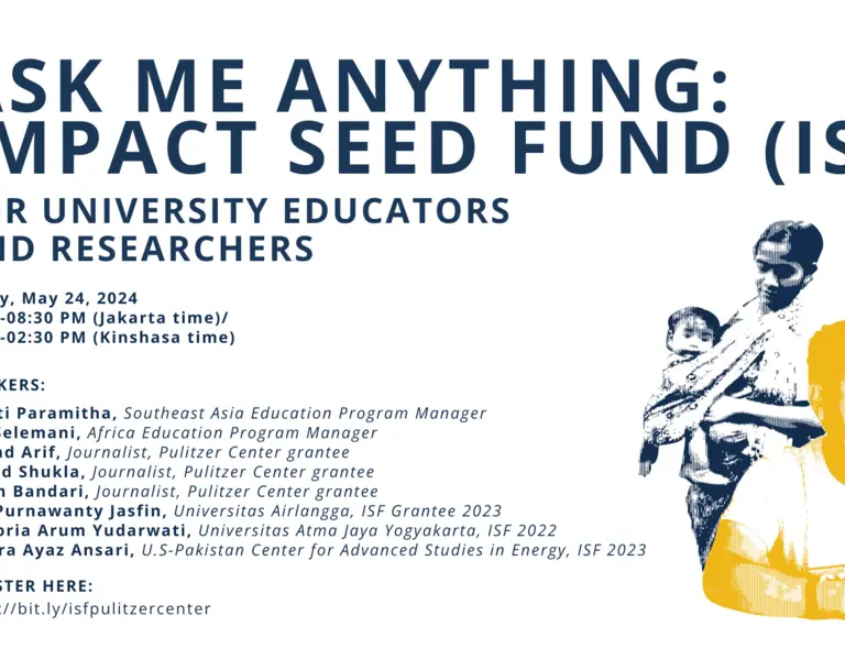 Online Information Session About the Impact Seed Funding | Pulitzer Center
