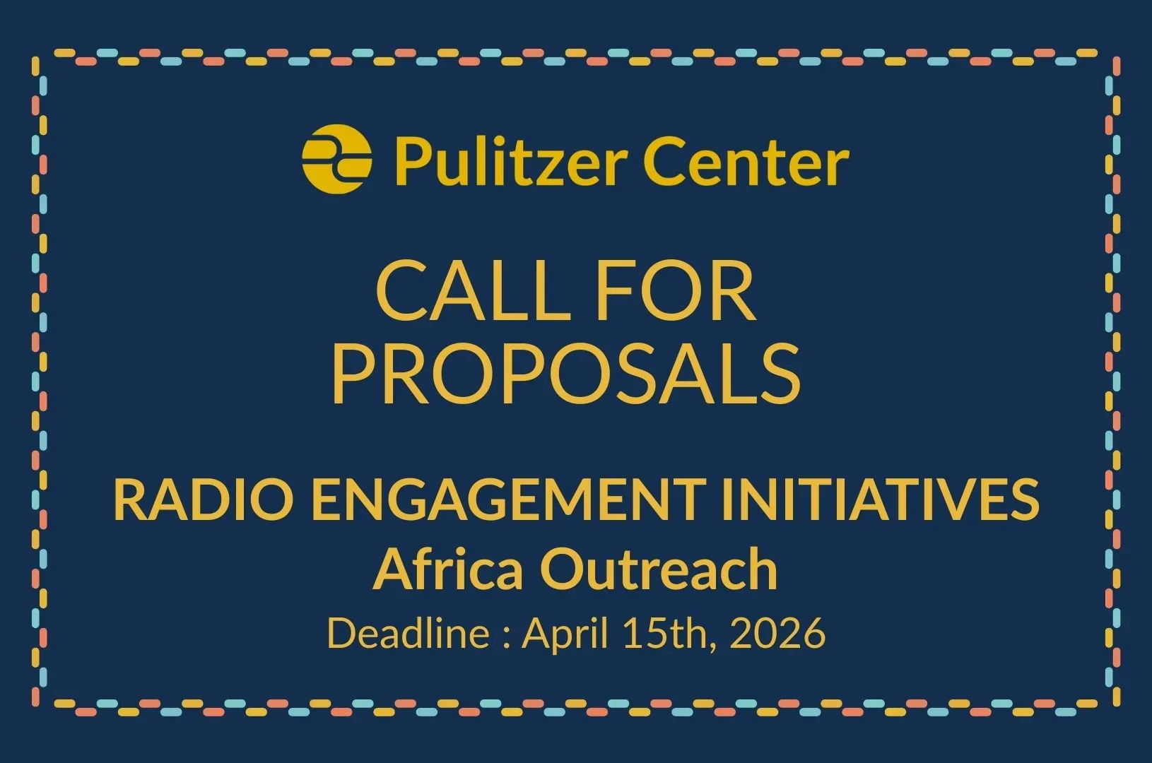 Call for Proposals for African Radio Engagement Initiatives | Pulitzer ...