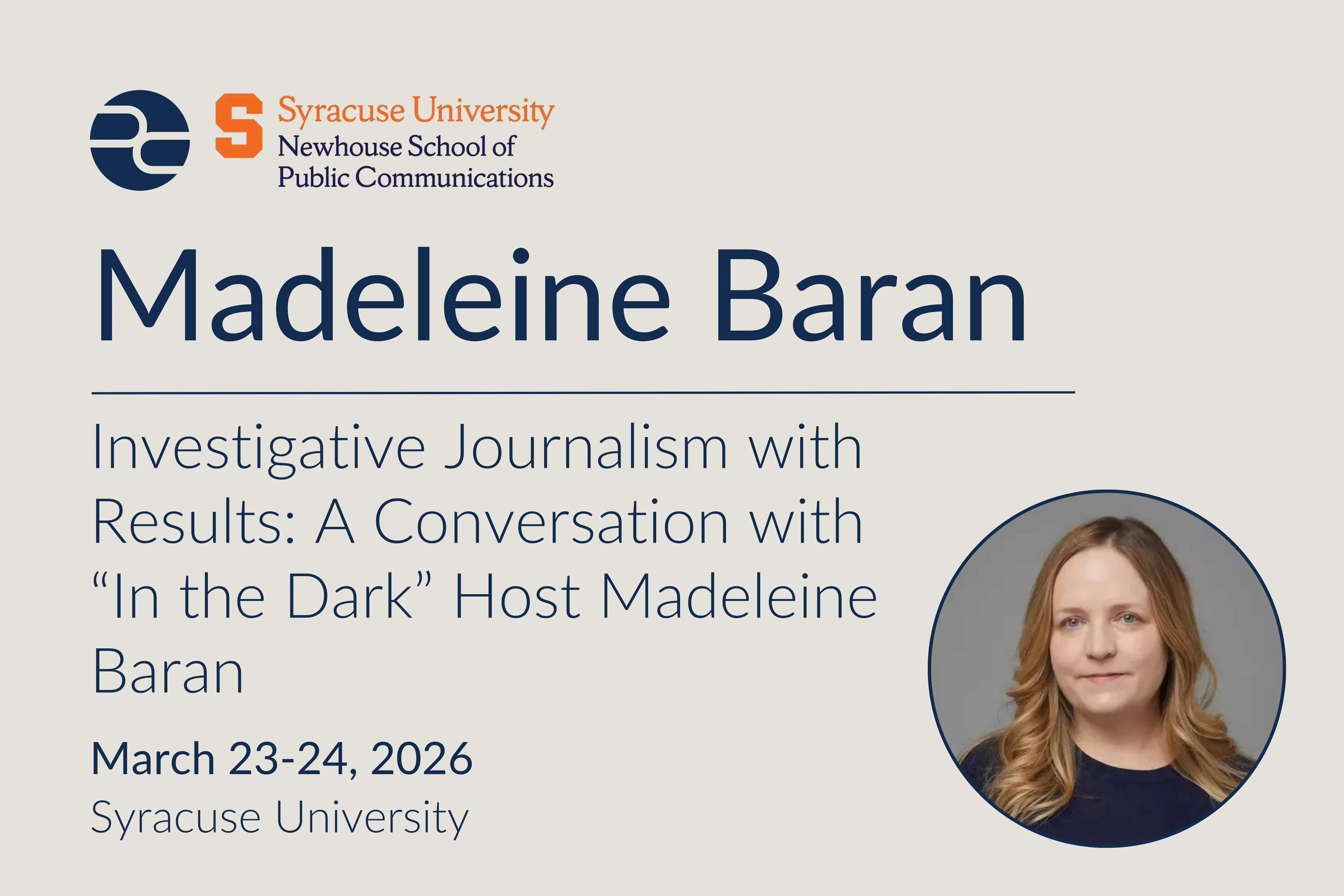 Grantee Madeleine Baran Will Visit Syracuse Students | Pulitzer Center