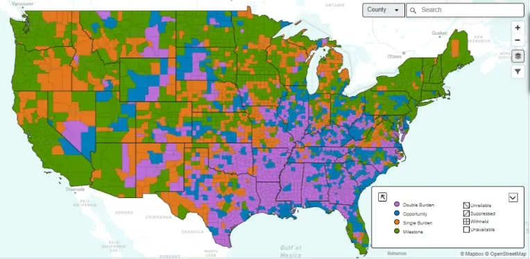 Maternal Mortality Factors Highlighted in Federal Agency Map | Pulitzer ...